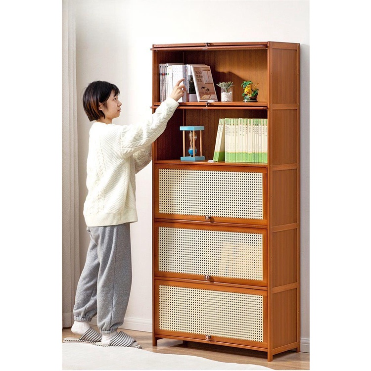 Kitchen shelf multi-layer cabinet with door dining cupboard seam locker ...