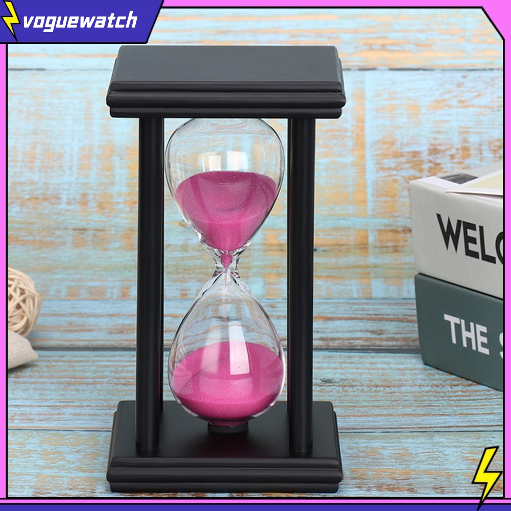 Wooden Sand Clock Sandglass Kitchen School Hourglass Timer Home Decor ...