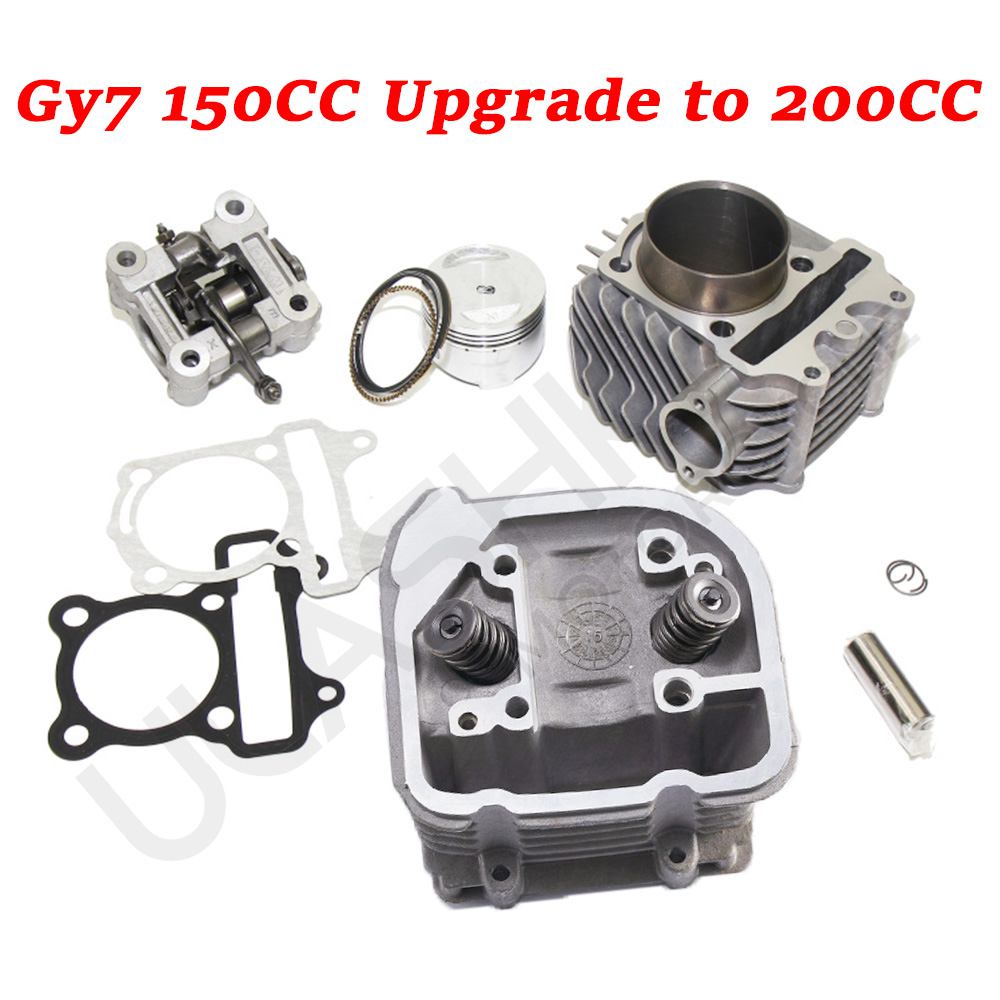 Free Shipping Cylinder kit Assembly Cylinder Head Performance Kit GY7 ...