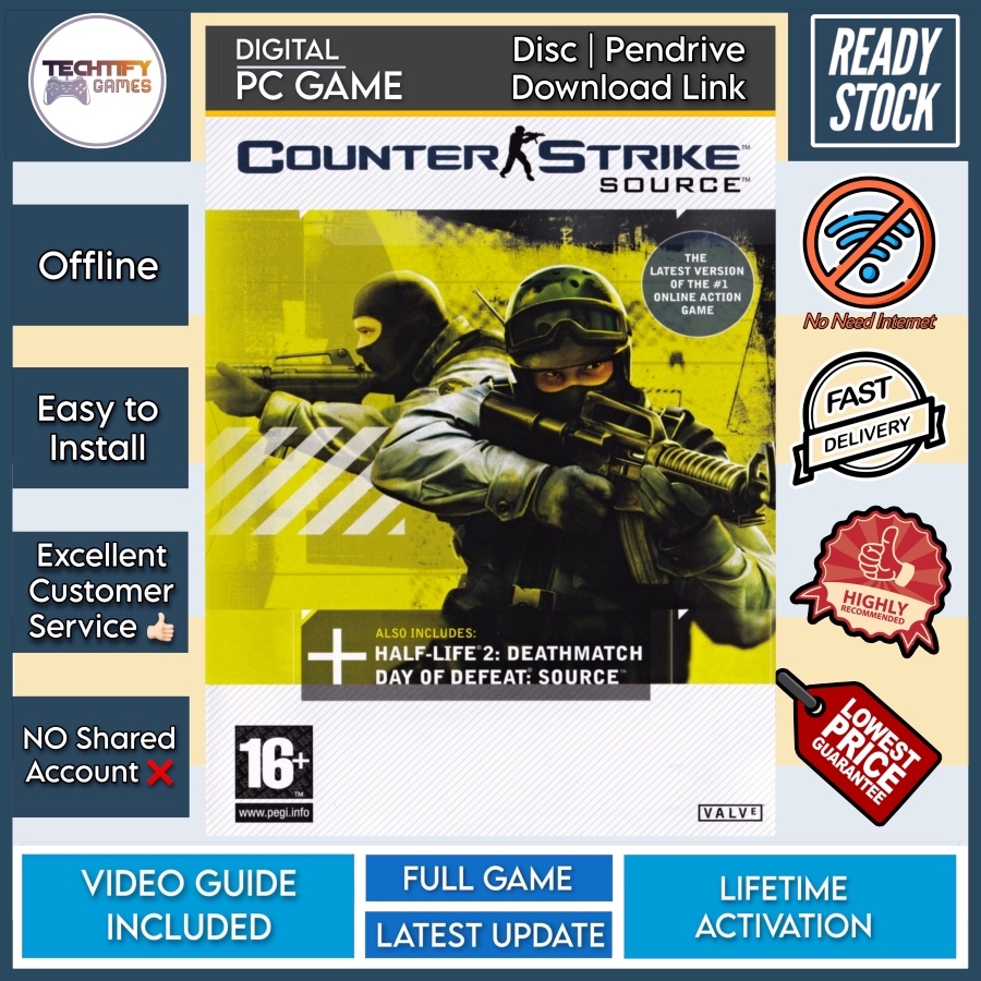 [PC Game] Counter Strike Source (CS:S) - Offline [Disc | Pendrive ...