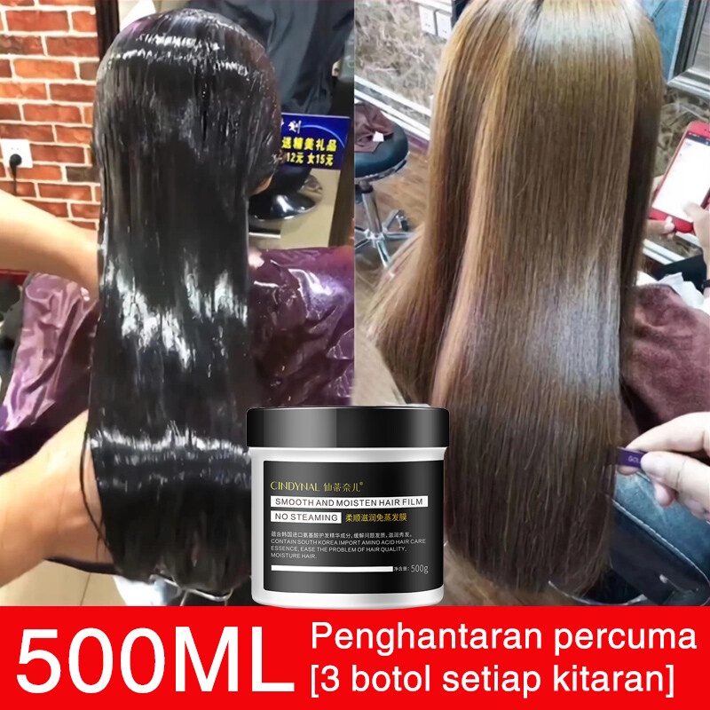 krim lurus rambut Hair cream Keratin Hair Mask conditioner rambut hair ...