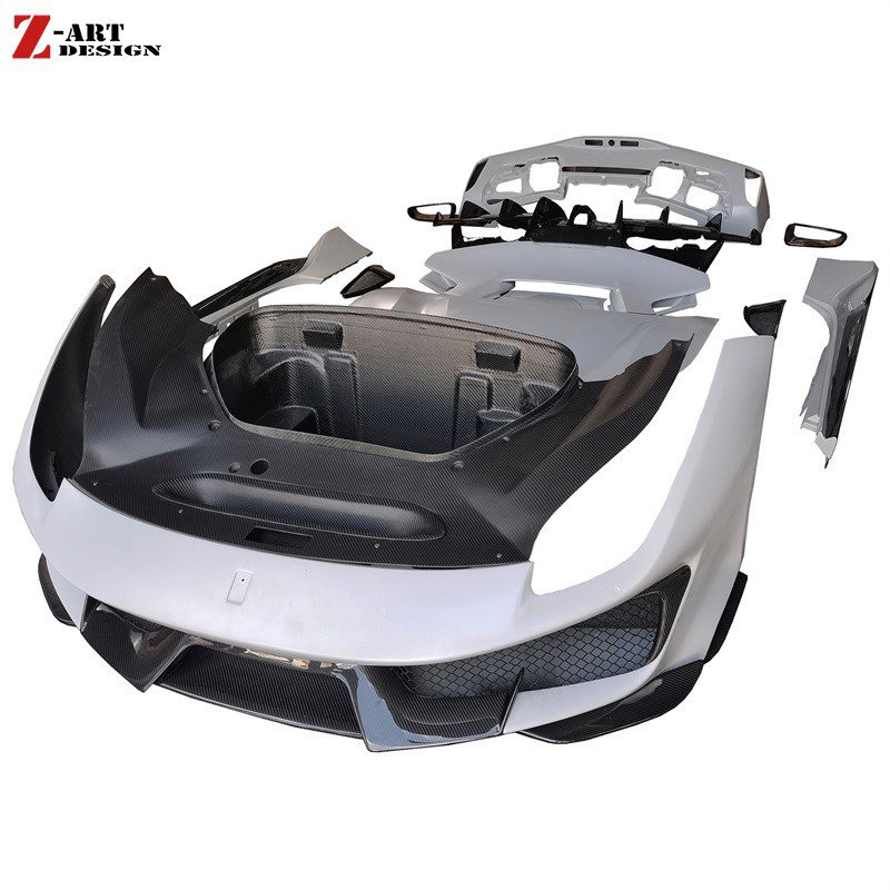 Z-ART 2015-2019 488 Pista Body Kit For Ferrari 488 GTB Dry Carbon Fiber ...