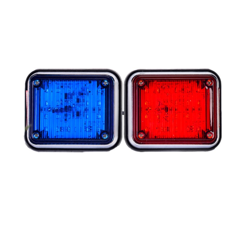 2pcs 12v 24v led red blue Led strobe lights blue ambulance flash car ...