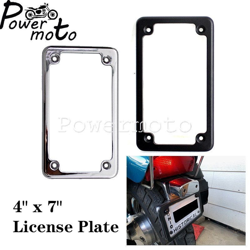 Motorcycle Clear Unbreakable Motorcycle License Plate Shield and Frame ...