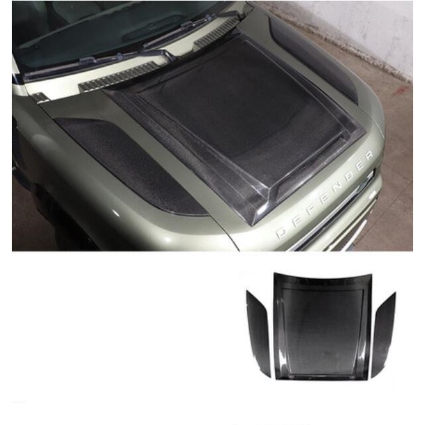 Real Carbon Fiber Bonnet For Land Rover Defender 110 90 2020 2021 2022 ...