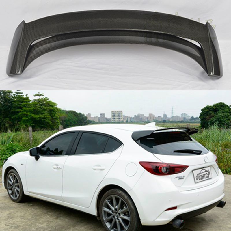 Real Carbon Fiber / FRP sports Car rear Roof double dual Spoiler Wing ...