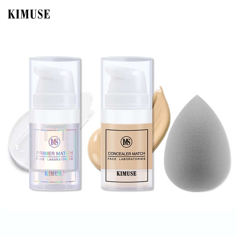 Kimuse Primer+Concealer+SpongesSet (3 Pcs) | Shopee Malaysia