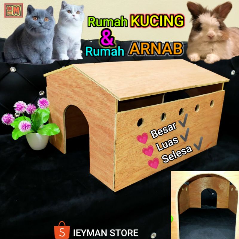 Rumah Kucing/Rumah Arnab Besar/Cat House/Meow meow/Cat Home/Cat Villa ...