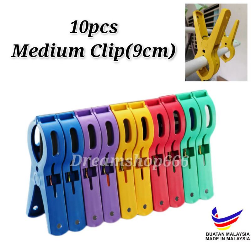 10pcs Clothes clip/Clip Baju/Penyepit baju(9cm) | Shopee Malaysia