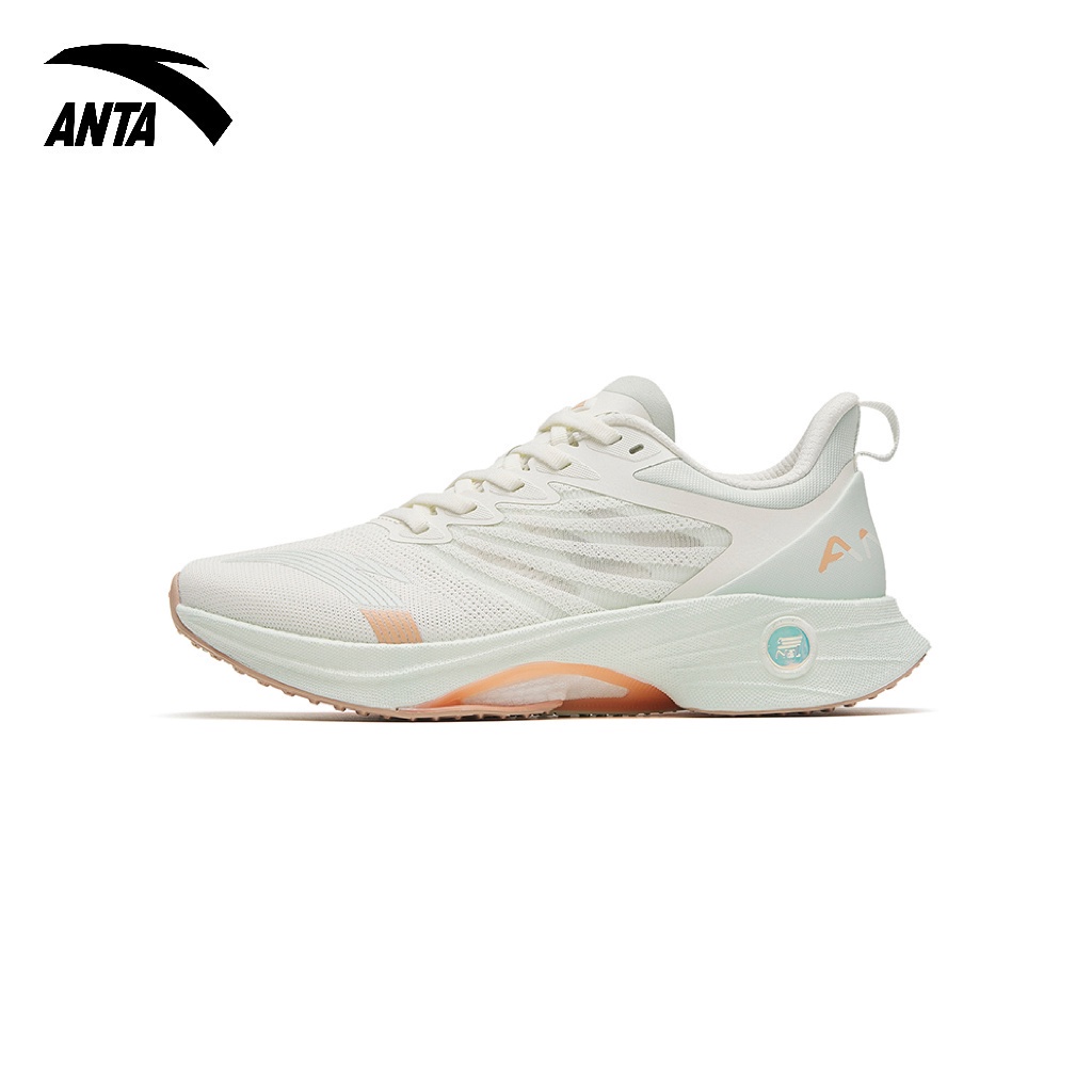 ANTA Women NITROEDGE MACH 3.0 Running Shoes-Ivory White/Oxygen Green ...