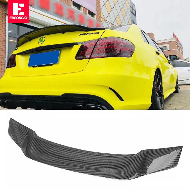 W212 R Style Real Carbon Fiber Rear Trunk Spoiler Lip Wing for Mercedes ...