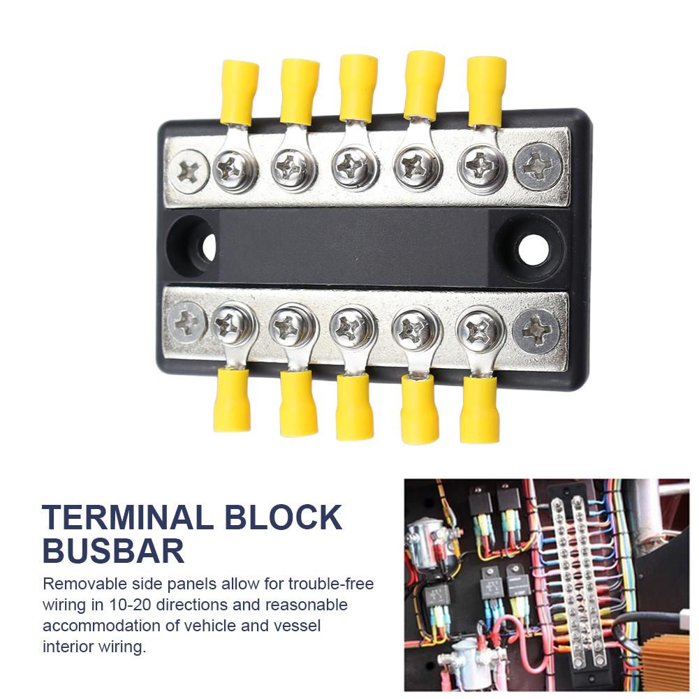 12-48V Power 10-way 20-way Bus Bar Board Distribution Block 100A Busbar ...