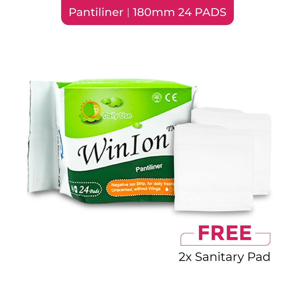 [BUY 1 FREE 2PCS] Winlon Daily Use Pantiliner 24pcs/pack, 180mm | Soft ...