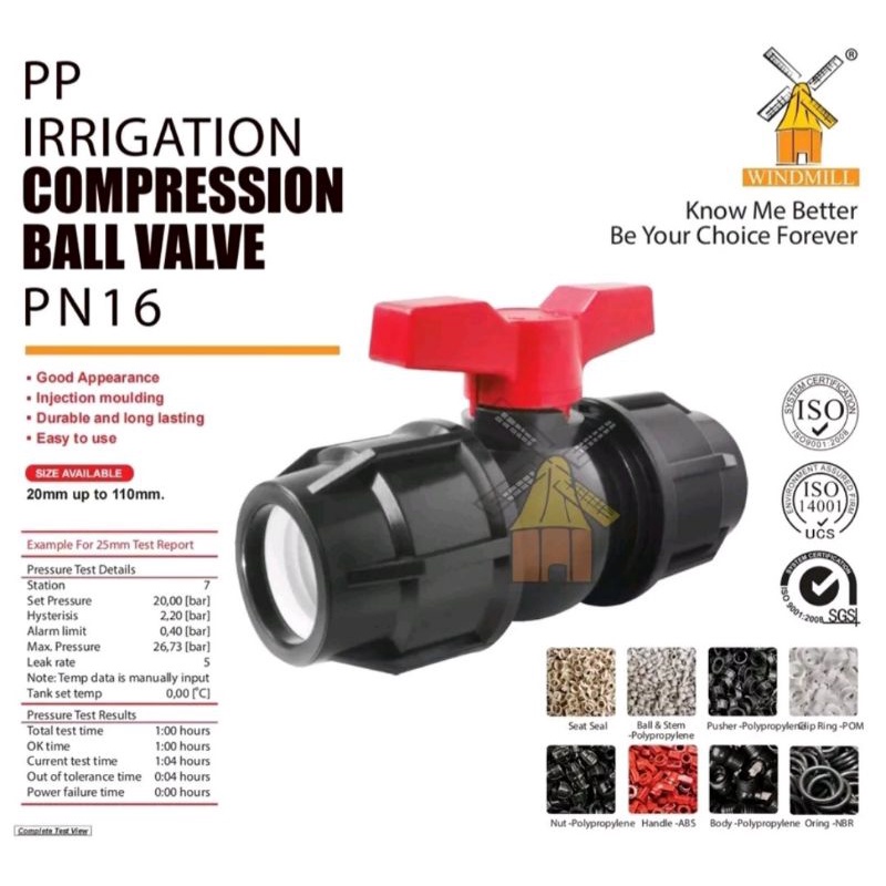 WINDMILL HDPE POLY BALL VALVE PN16/ POLY STOP VALVE | Shopee Malaysia