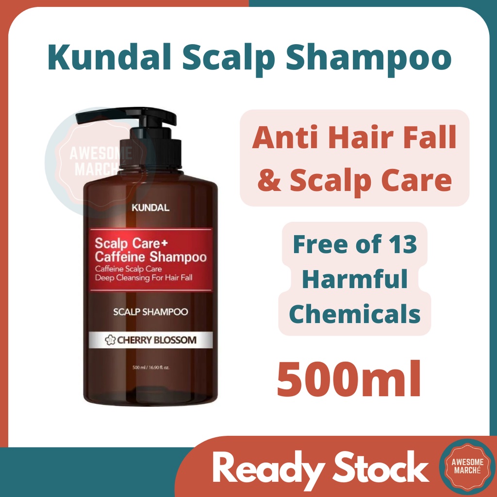 Kundal Caffeine Scalp Shampoo Cherry Blossom 500ml Anti Hair Fall