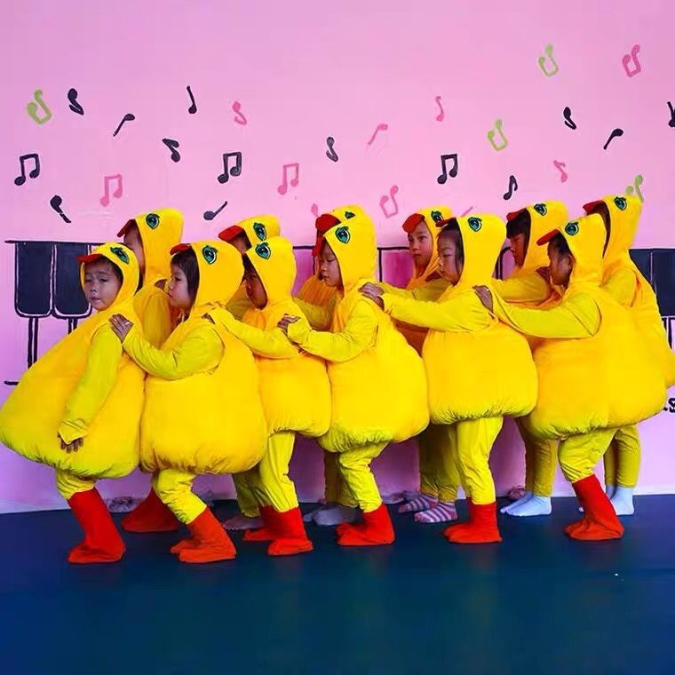 Children's chicken costumes animal preschool yellow chicken dance ...