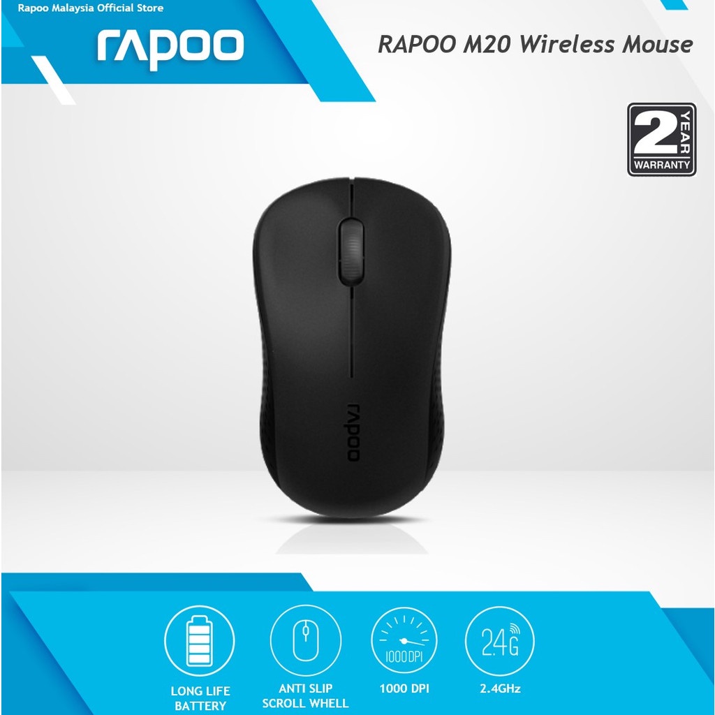 Rapoo M20 2.4G 1000DPI Wireless Optical Mouse - 3 Years Warranty ...
