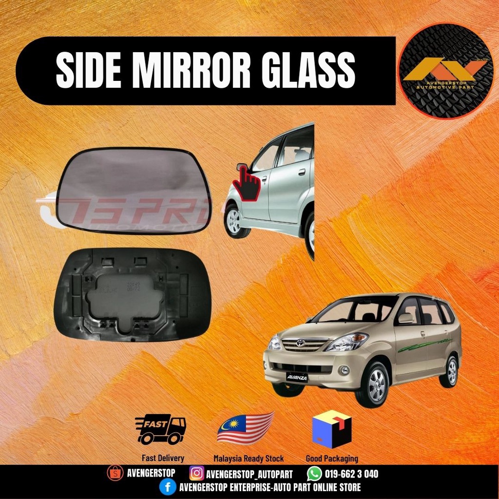 TOYOTA AVANZA 2004 OLD SIDE MIRROR GLASS KACA CERMIN ORIGINAL | Shopee ...