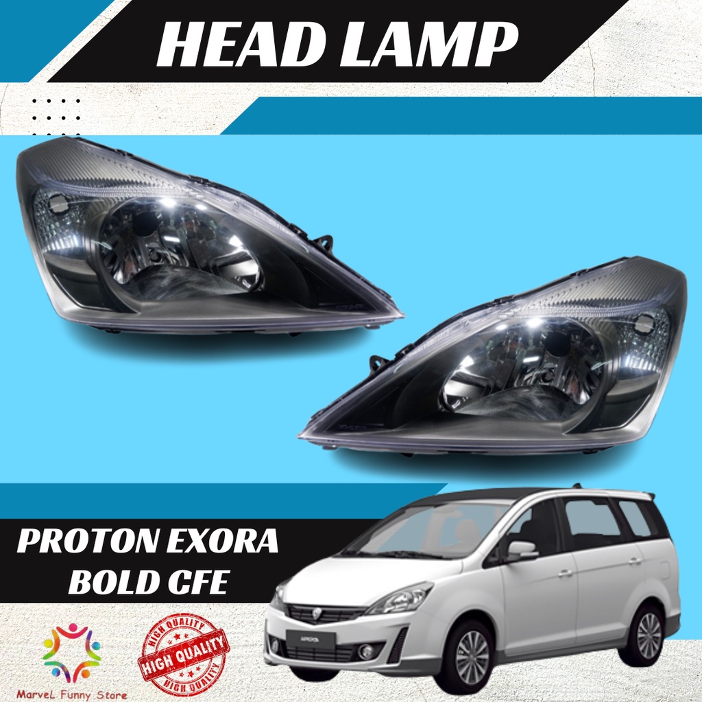 Proton Exora Bold Cfe Prime 2011 Head Lamp Hitam Lampu Light Besar ...