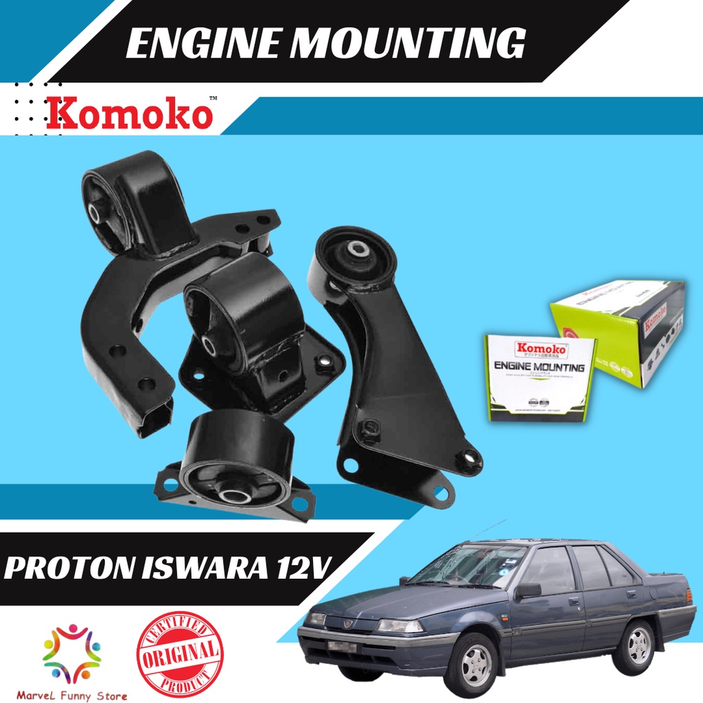 Proton Saga 12V Iswara 1.3 / 1.5 Engine Mounting Kit Komoko Japan ...