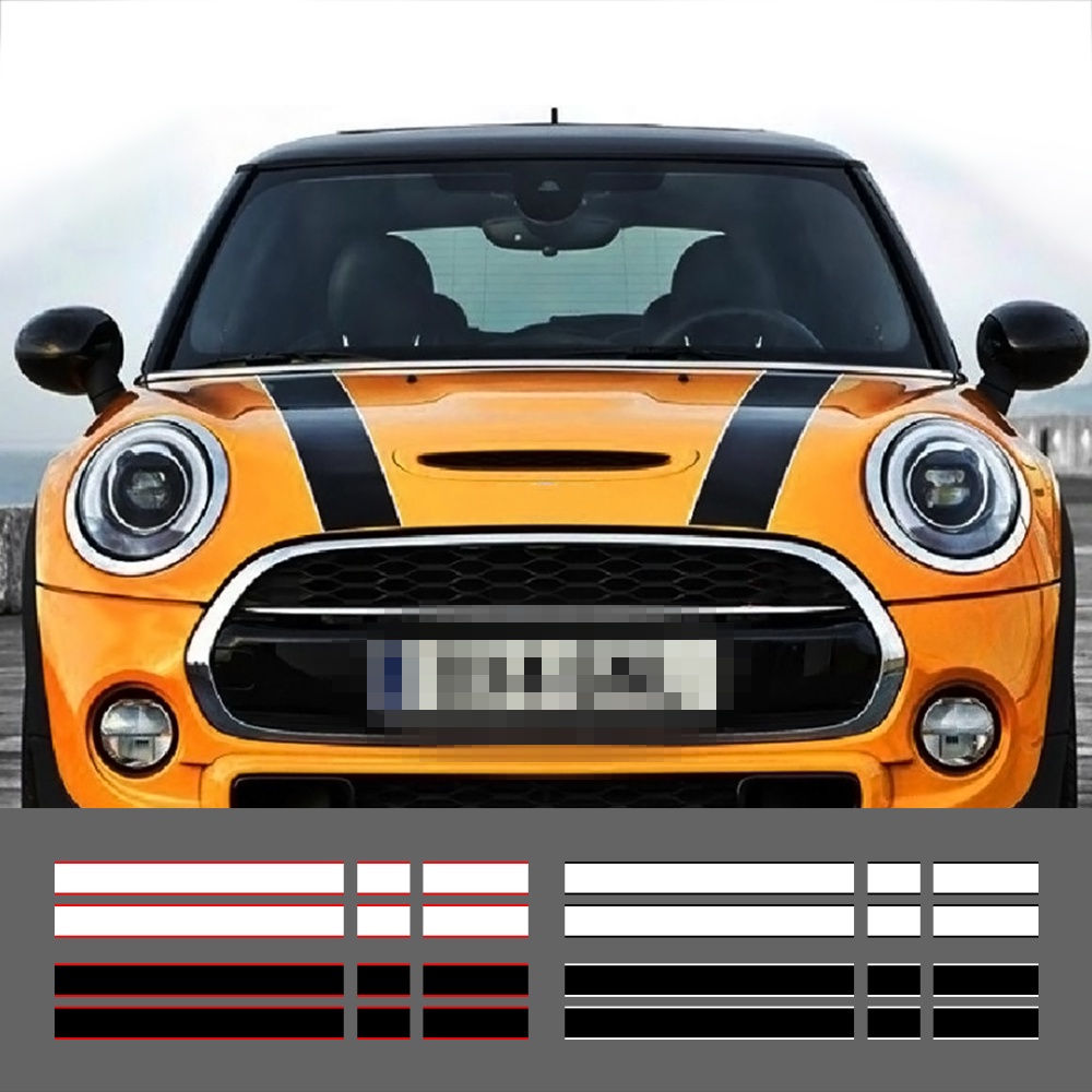 Car Styling Engine Hood Stripe Lines Sticker Rear Trunk Auto Vinyl ...