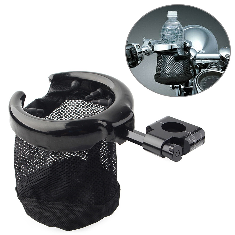 Motorcycle 1'' 25mm Handlebar Cup Holder Universal Metal Drink Basket ...