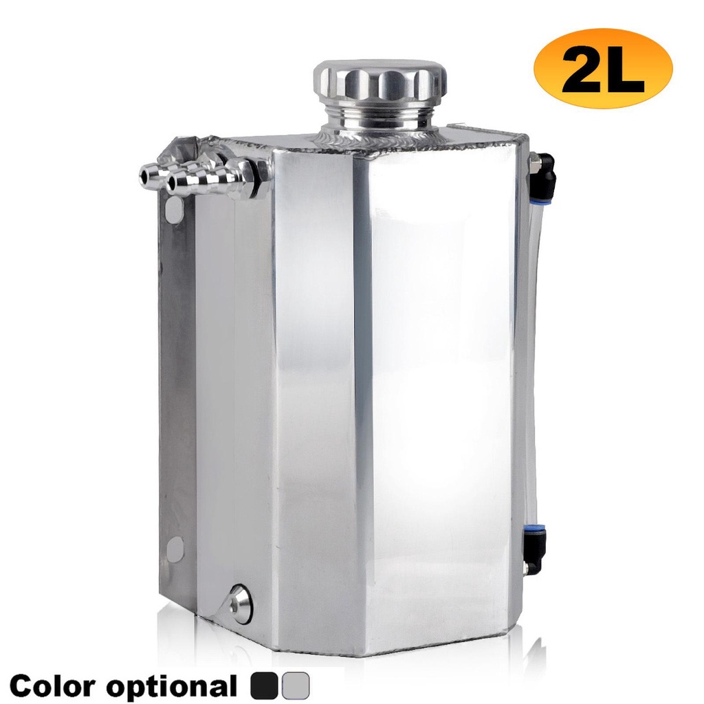 2L Aluminum Oil Catch Can Breather Tank Universal Fuel Gas Catch ...