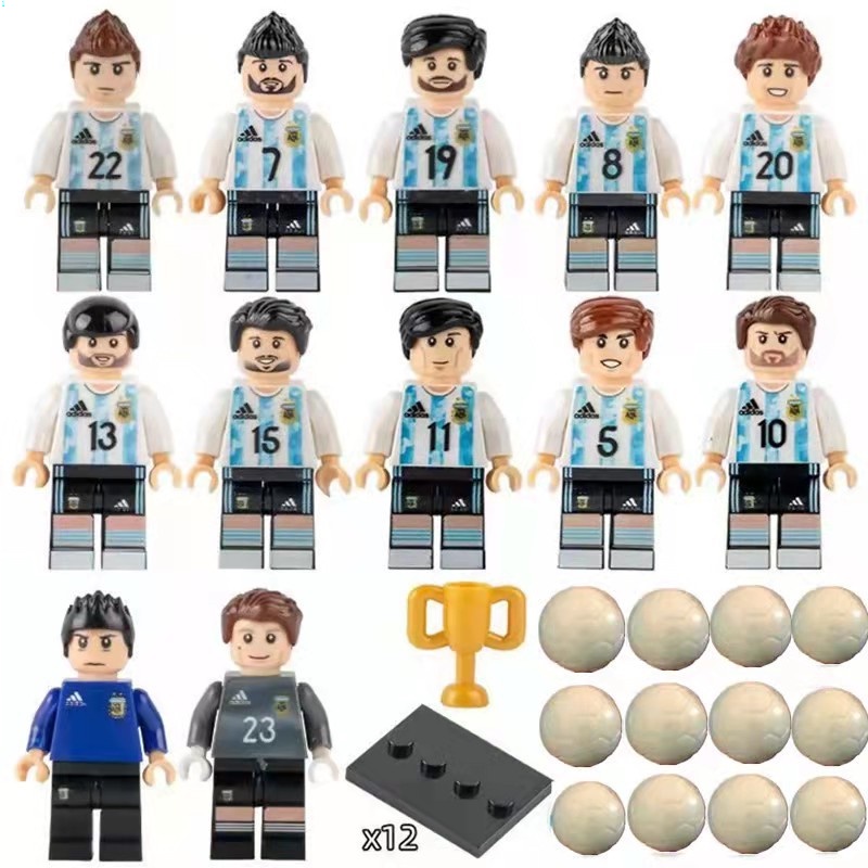 Compatible With Lego Figures World Cup Football Champion Messi Agaiting ...