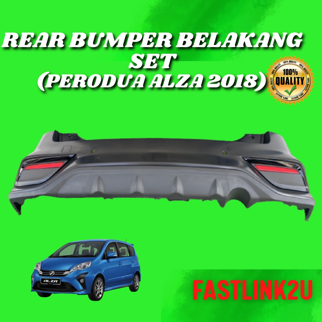 Fastlink Perodua Alza 2018 Rear Bumper / Bumper Belakang Set (Bumper ...
