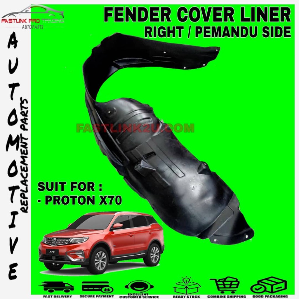 Fastlink Proton X70 Fender Cover Liner Protector Daun Pisang 100% New ...