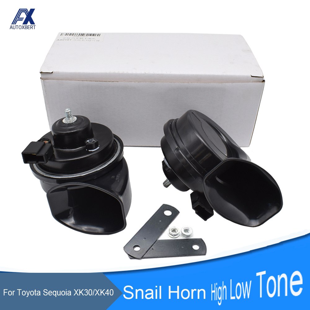 Snail Horn Loud Waterproof 410/510Hz High Low Tone Horns For Toyota Sequoia XK30/XK40 2000 2001 ...