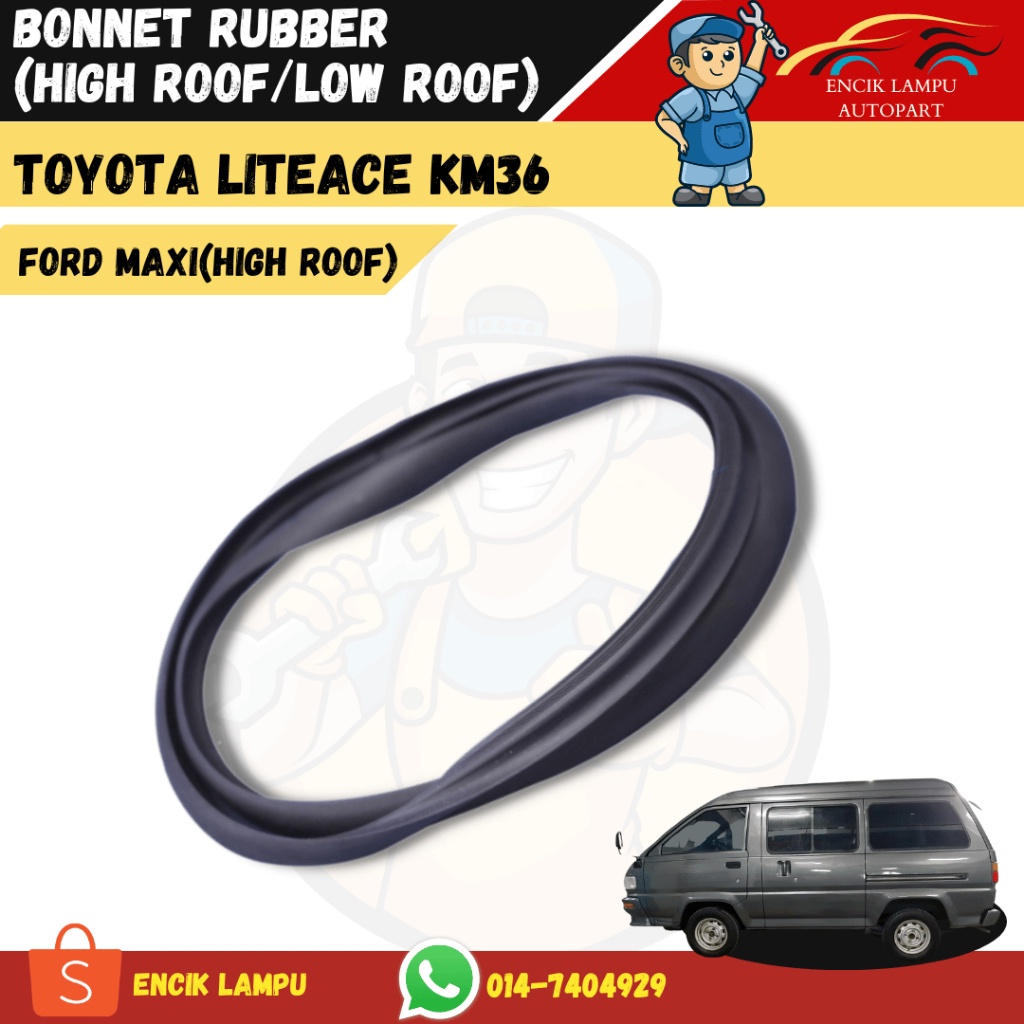 Toyota Liteace KM36, Ford Maxi (High Roof) Rear Bonnet Rubber / Trunk ...