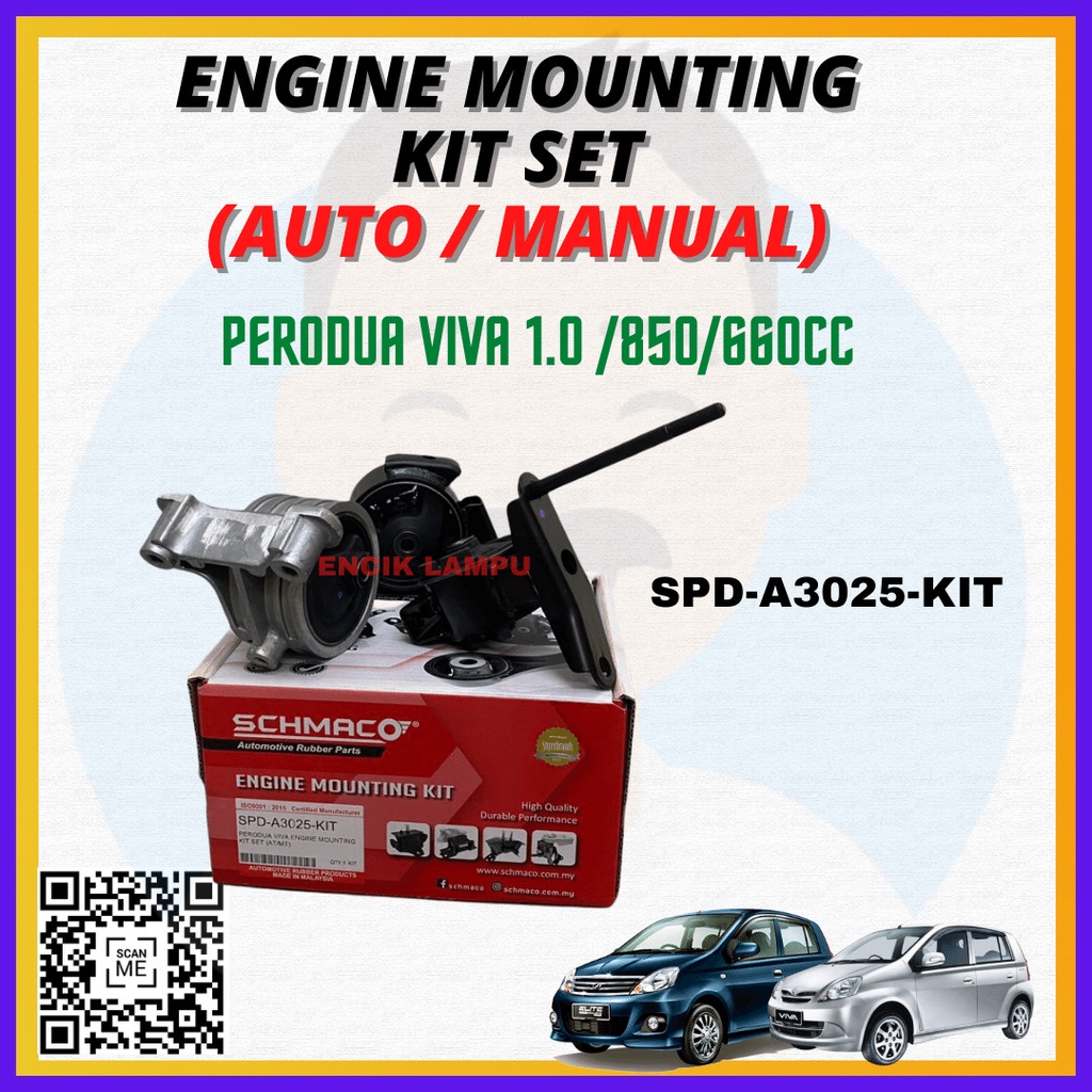 FASTLINK PERODUA VIVA AUTO MANUAL SCHMACO ENGINE MOUNTING KIT SET GOOD ...