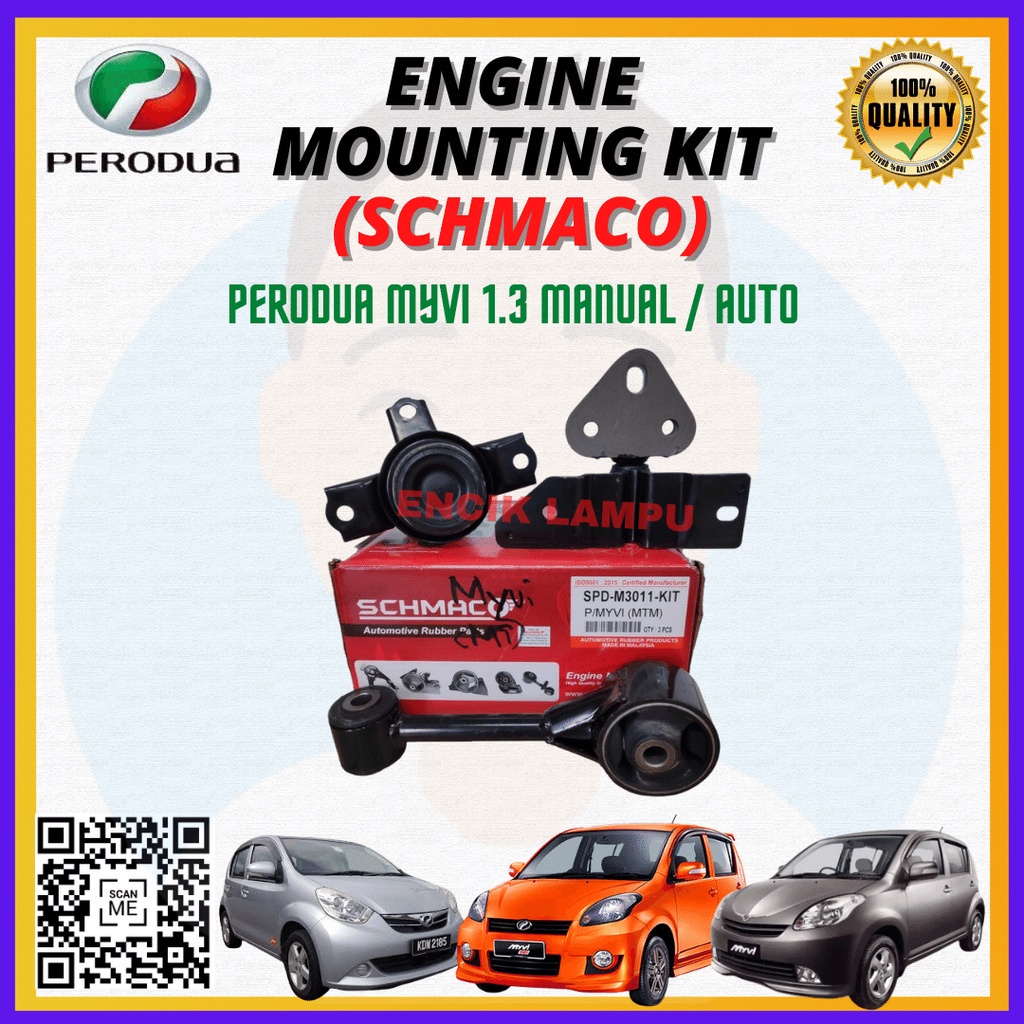 FASTLINK PERODUA MYVI 1.3 SCHMACO ENGINE MOUNTING KIT GOOD QUALITY 100% ...