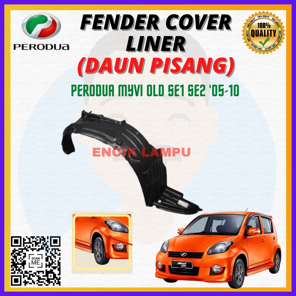 Fender Cover Daun Pisang Depan & Belakang Perodua Myvi Old 2005-2010 ...