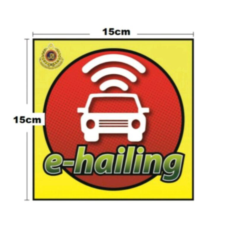 (SABAH) Pelekat Pengenalan Sticker E -hailing (2PCs) | Shopee Malaysia