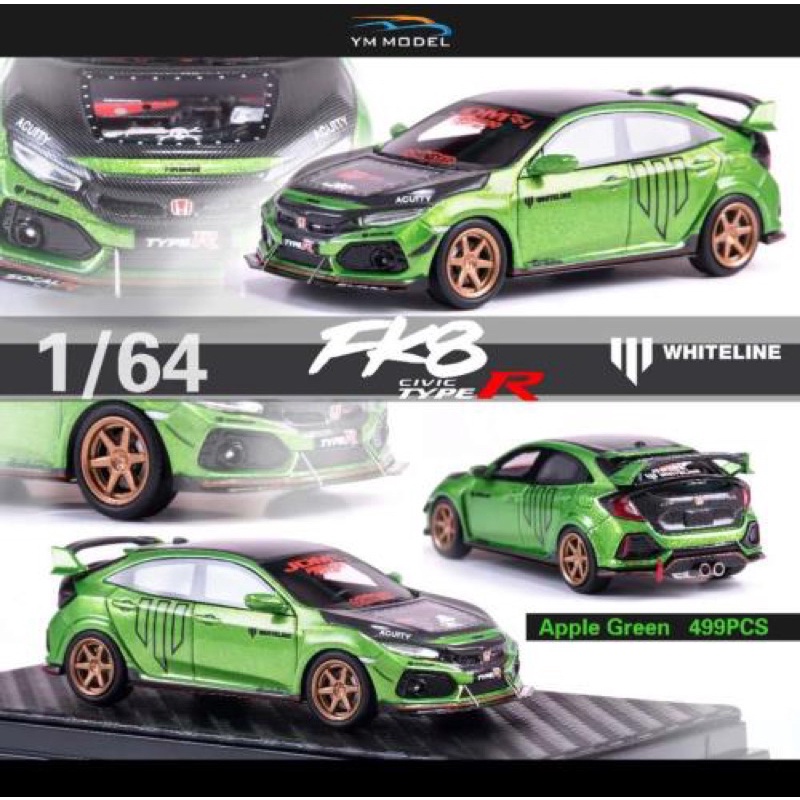 Ym model Honda Civic Fk8 R 1:64 fk8r type r | Shopee Malaysia