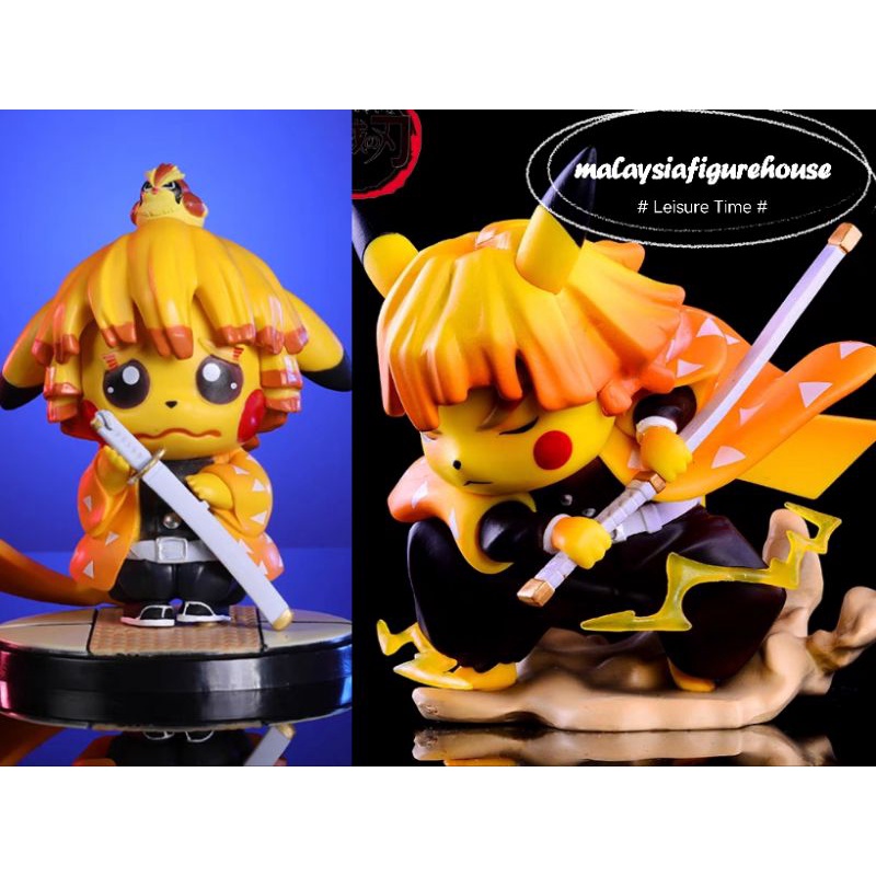 🔥BIG OFFER🔥DEMON SLAYER POKEMON PIKACHU COS AGATMASU ZENITSU COPY RESIN ...
