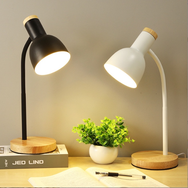 💡Ready Stock💡Creative Wooden Art Iron LED Folding Nordic Desk Lamp Eye ...