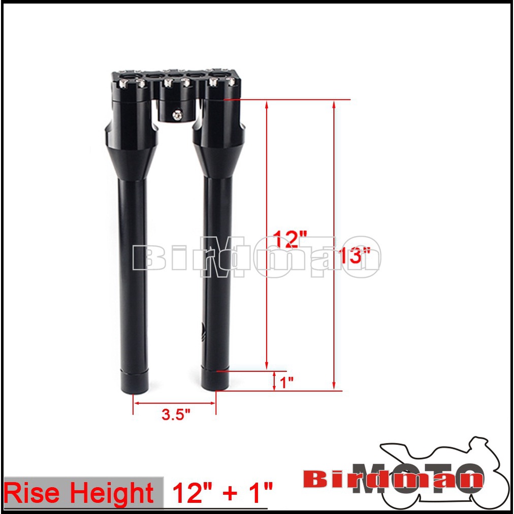 Modular Straight Club 1"; Handlebar Riser Kit 25mm Handle Bar Gauge ...