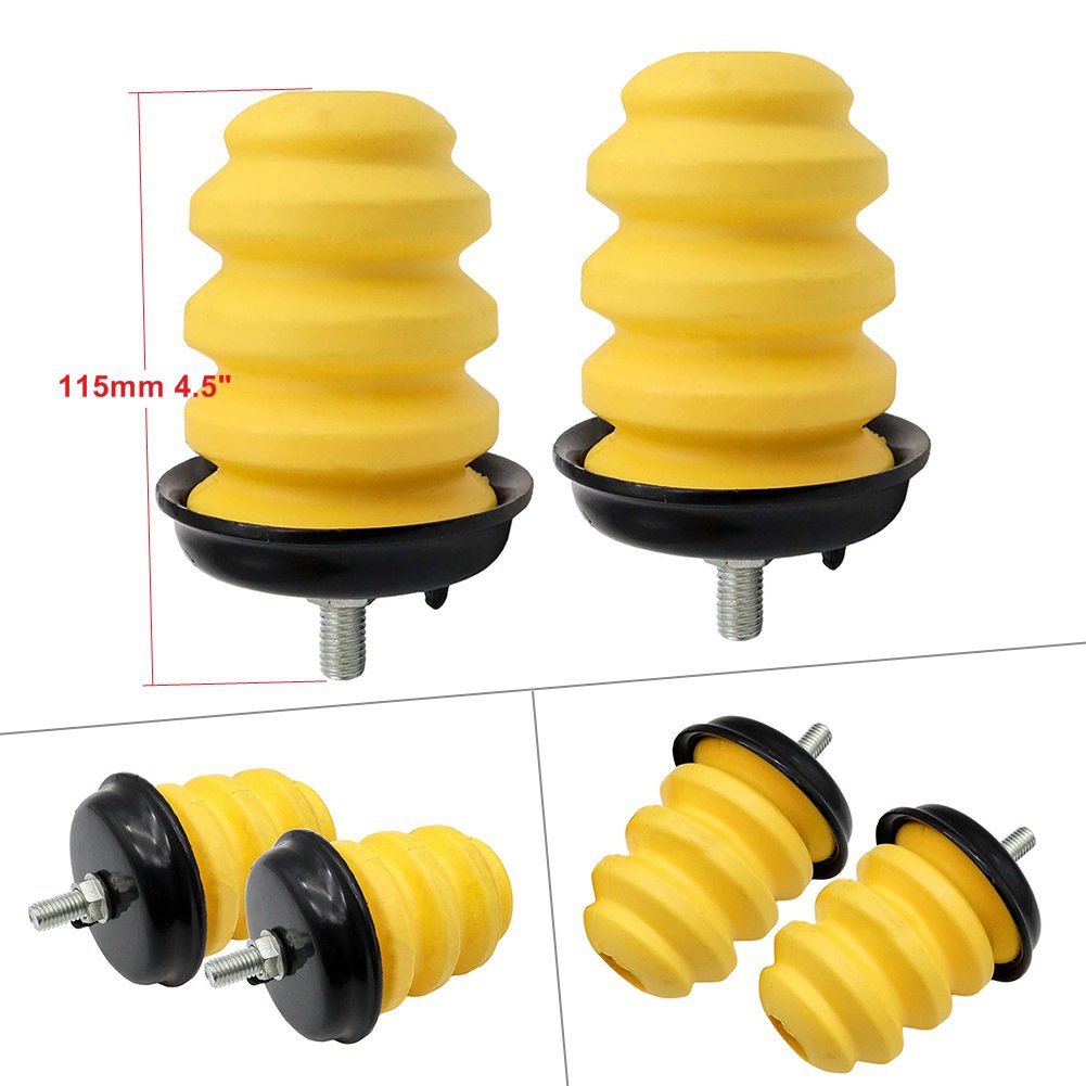 2pcs Car Rear Suspension Frame Axle Rubber Leaf Spring Bumper Bump Stop ...