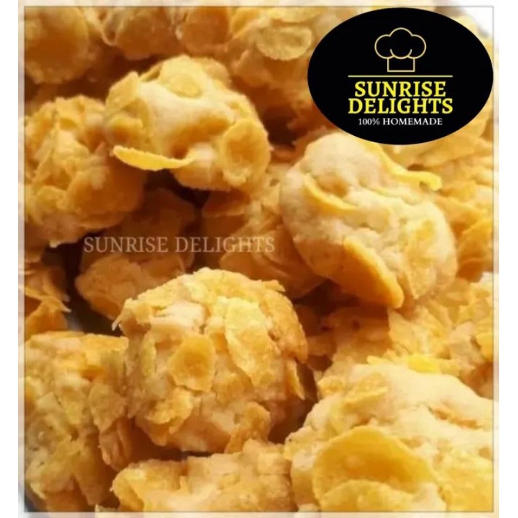 HOMEMADE BISKUT CORNFLAKES CRUNCHY / CORNFLAKES BISCUITS /COOKIES ...