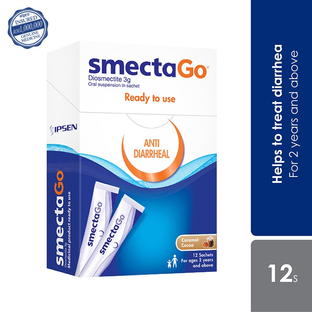 Smecta Go Oral Suspension 3g x 12s (for Diarrhea) | Shopee Malaysia