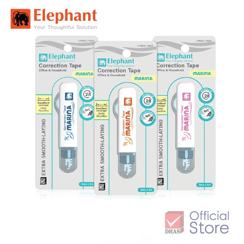 Elephant Correction Tape Marina (5mm x 6m) | Shopee Malaysia