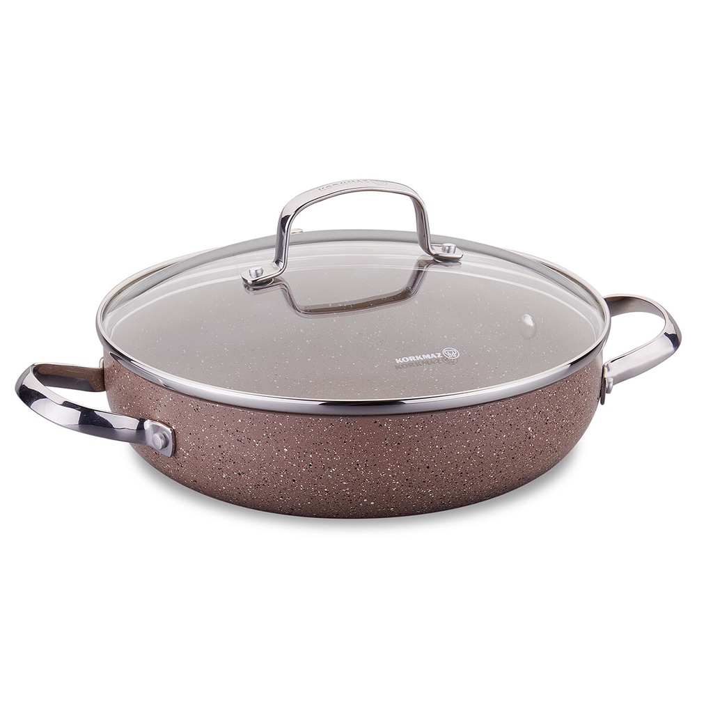 Korkmaz Browni Non-Stick Cooking Pot, Free From PFOA, Cadmium, and Lead ...