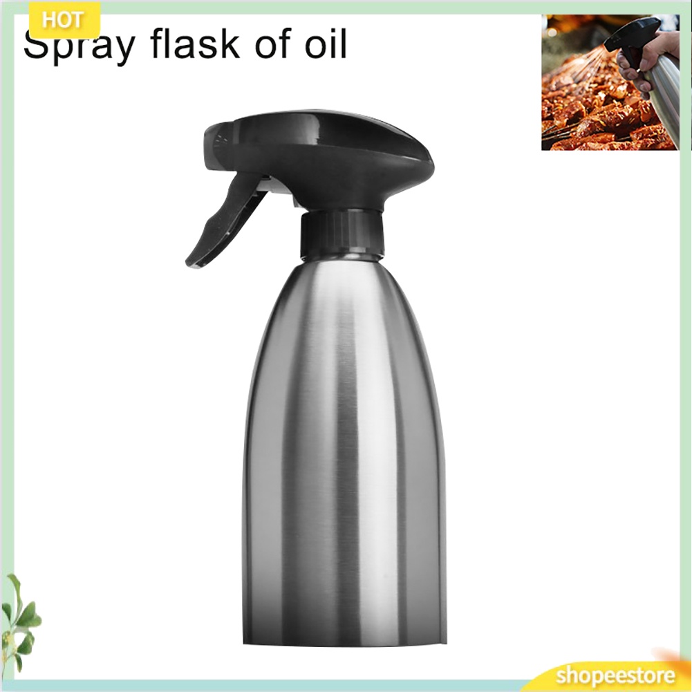(shopeestore) 500ml Stainless Steel Oil Fuel Spray Bottle Injection ...