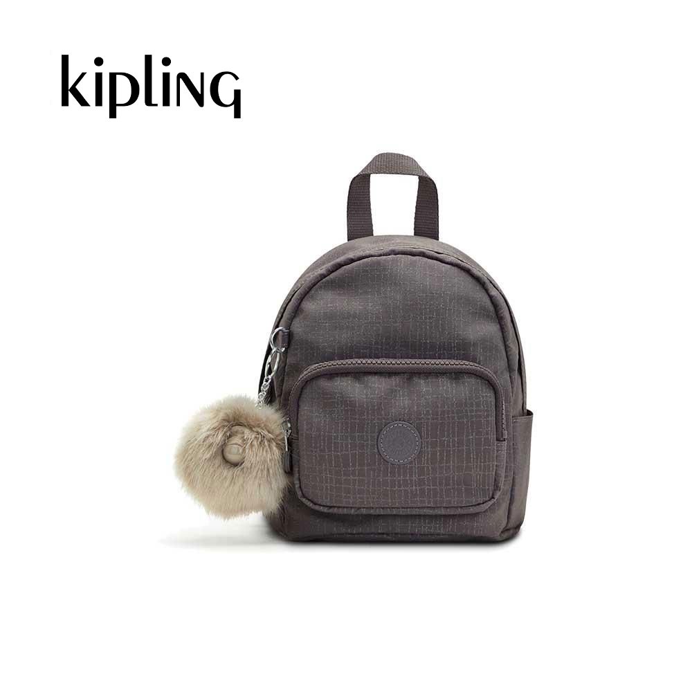 Kipling MINI BACKPACK Grey Etched Backpack | Shopee Malaysia