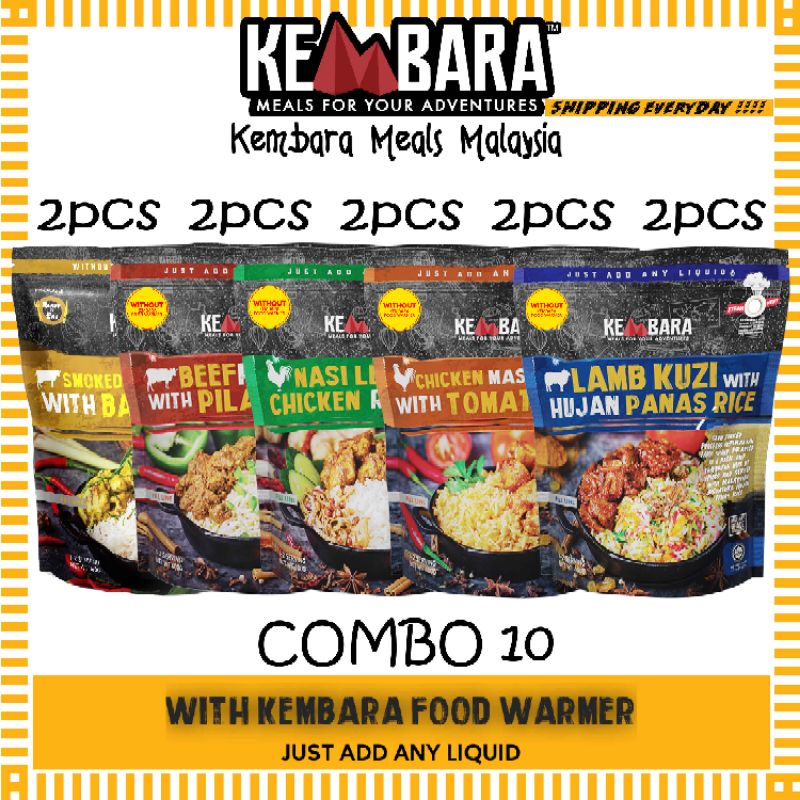 (Combo 10) Kembara Meal [Self heating food] Emergency food supply / Instant food ready to eat ...