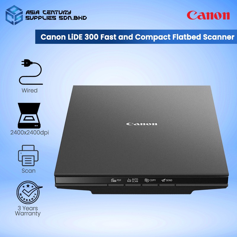 Canon LiDE 300 Fast and Compact Flatbed Scanner 2400 x 2400dpi A4 ...