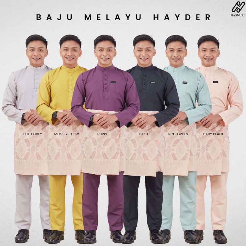HASNURI COLLECTION BAJU MELAYU HAYDER Baju Raya 2023 | Shopee Malaysia